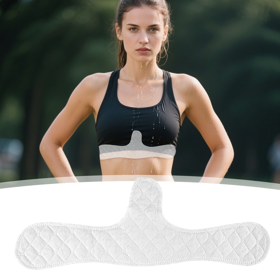 10 Pcs Cotton Bra Liners Reusable Under Breast Sweat Pads For Underboob ...