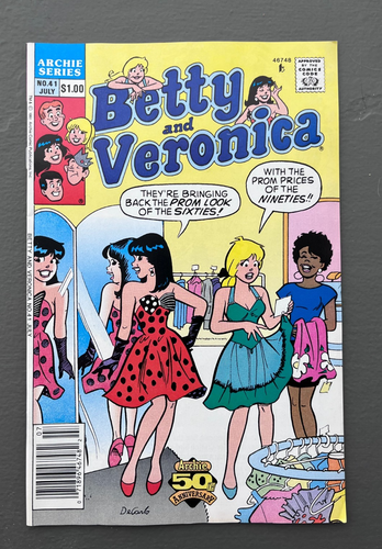 Betty and Veronica #41 (Newsstand) VF+/NM-; Archie Comics, 1991. Prom ...