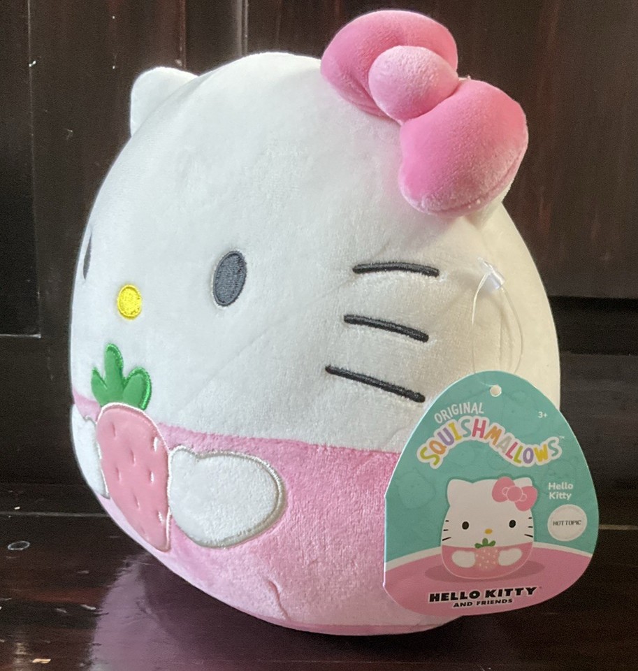 8" Squishmallow Hello Kitty - Strawberry Hello Kitty Hot Topic ...
