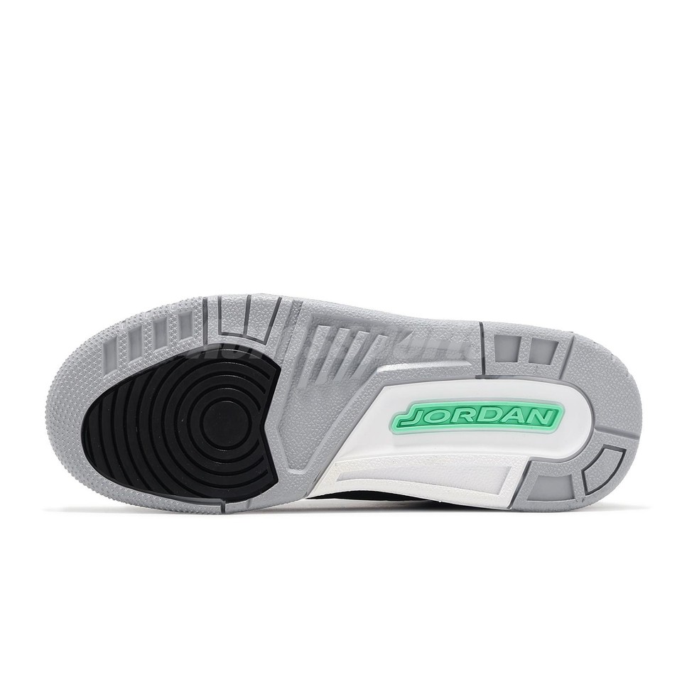 Nike Air Jordan 3 Retro GS AJ3 Green Glow Kids Youth Casual Shoes ...