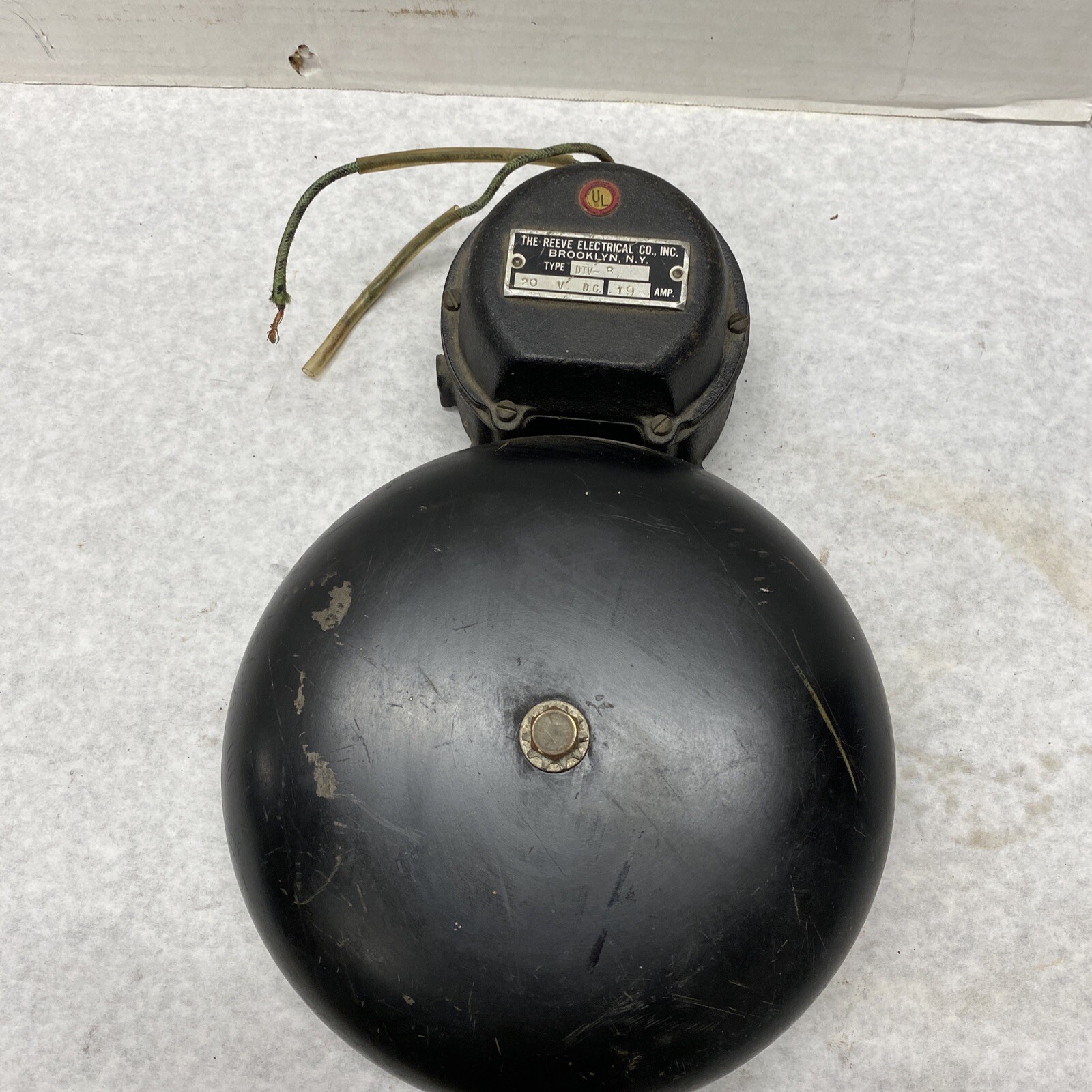 Vintage Electric School or Factory 8" Bell Reeve Electrical Co | eBay