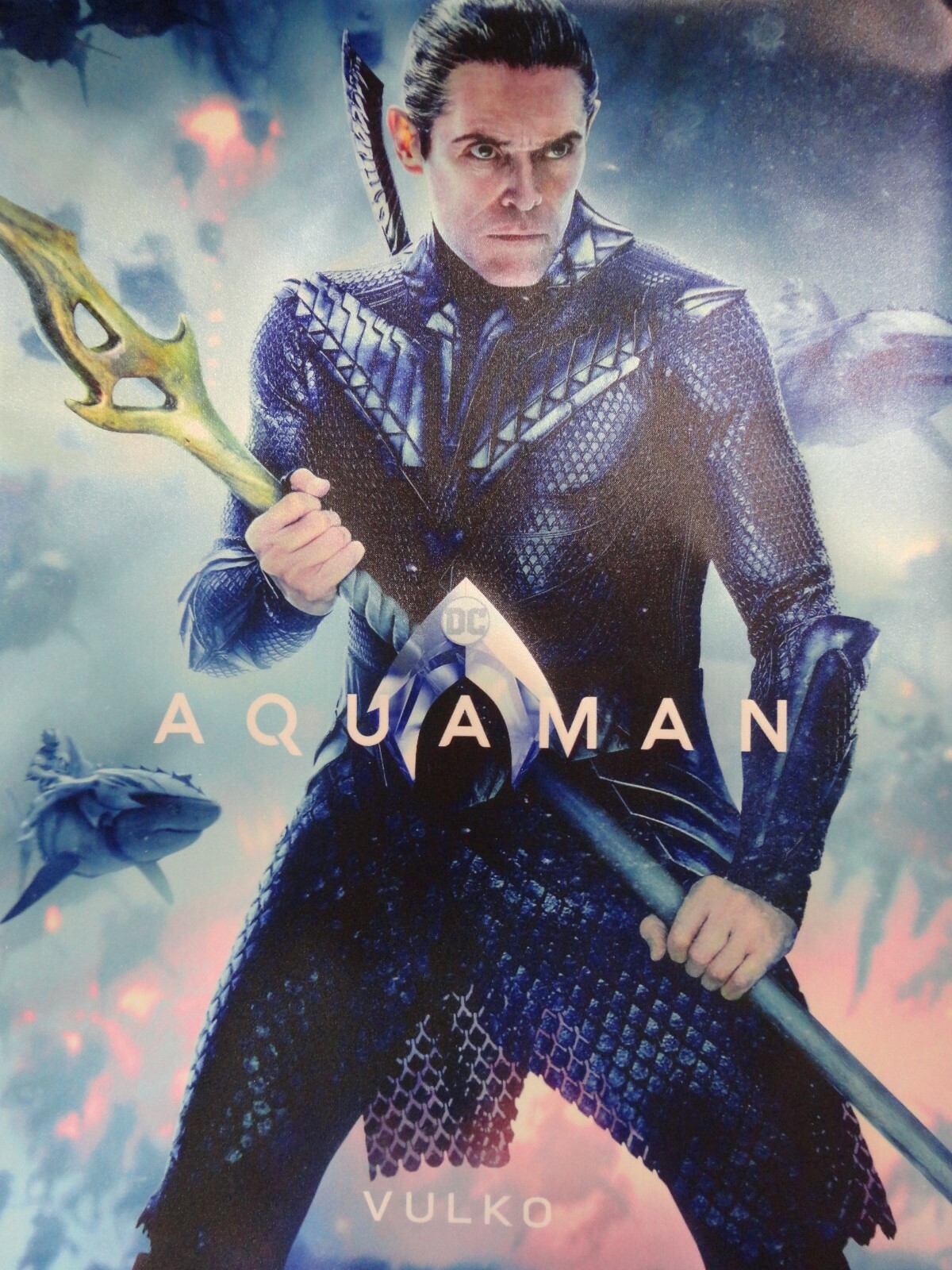 Aquaman Vulko DC Comics 2018 Film 18" FABRIC Advertising Banner Movie ...