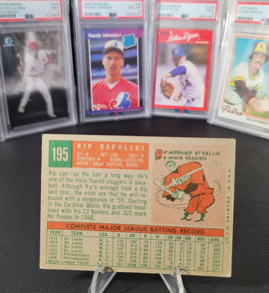 1959 Topps Baseball #195 Rip Repulski Los Angeles Dodgers EX | eBay