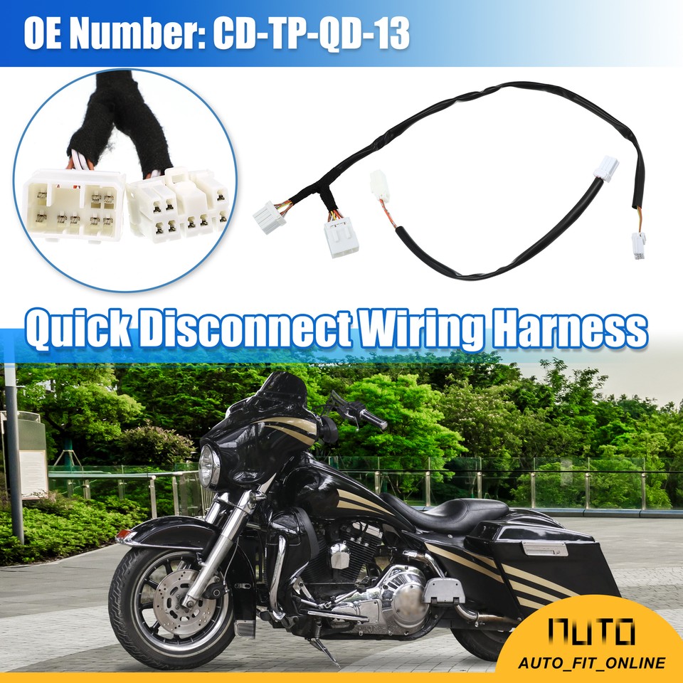 Quick Disconnect Wiring Harness TWO Custom for Harley Davidson Tour ...