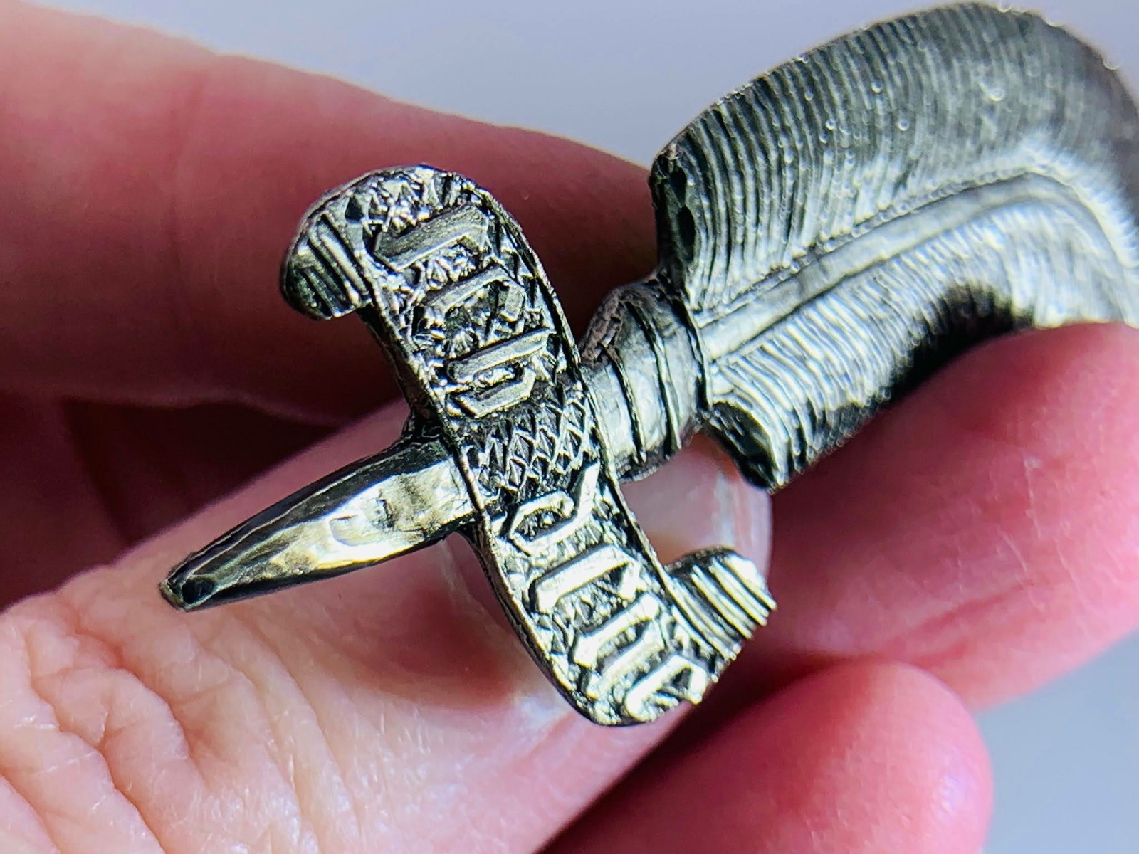 Feather Writing Pen "ICH D(I)ENE" GERMAN SIGNED AR Vi… - Gem