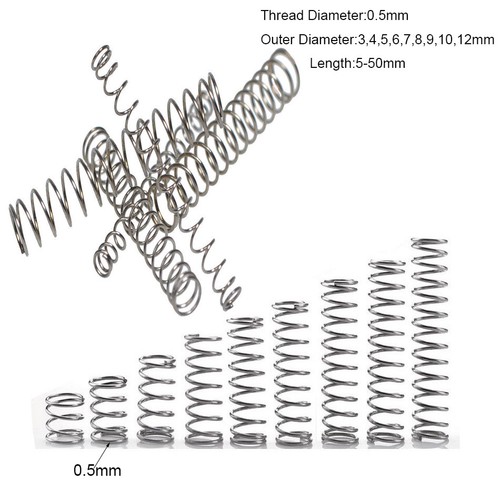 0.5mm Wire Diameter Compression Spring 304 Stainless Steel Pressure ...