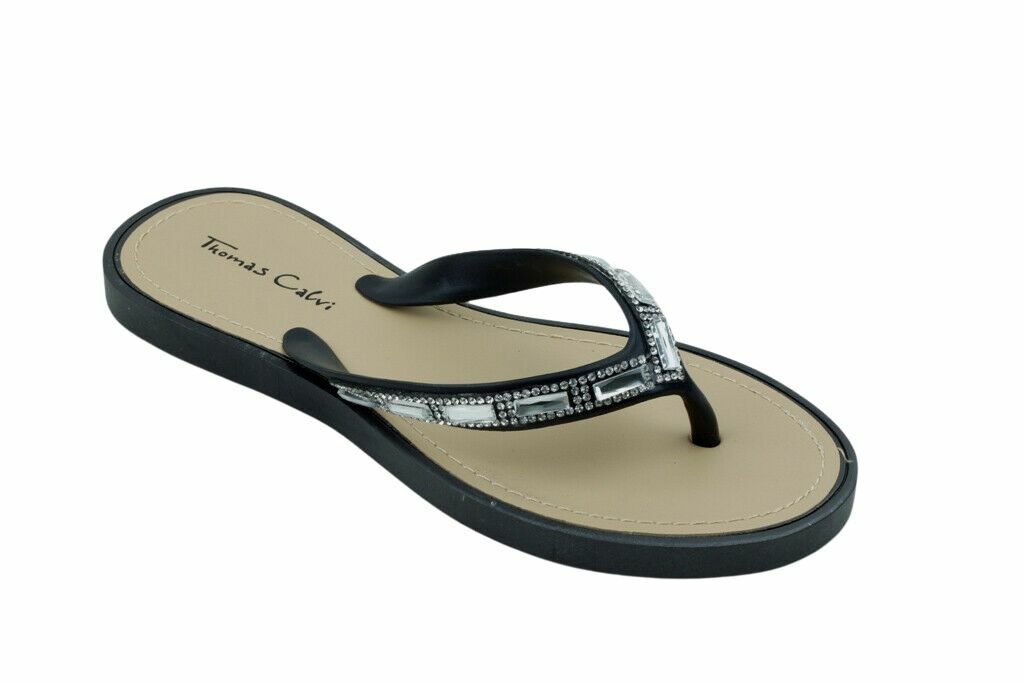 Thomas Calvi Women’s Flip Flops, Summer Sparkle Sliders Beach Holiday ...