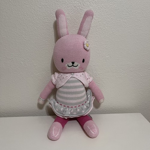 Cuddle + Kind Chloe the Bunny Rabbit Plush Knit Handmade Doll Stuffed ...