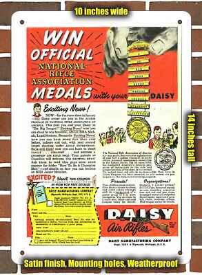 Metal Sign - 1951 Win NRA Medals with Your BB Gun- 10x14 inches | eBay