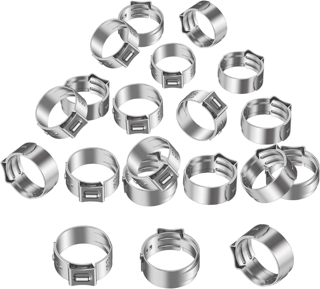 130tlg 1 Ohr Schlauchschellen Edelstahl Sortiment Schlauchklemmen Zange ...