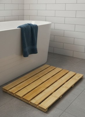 Wooden Duckboard Natural Wood Bathroom Bath Shower Anti Slip Mat Duck ...