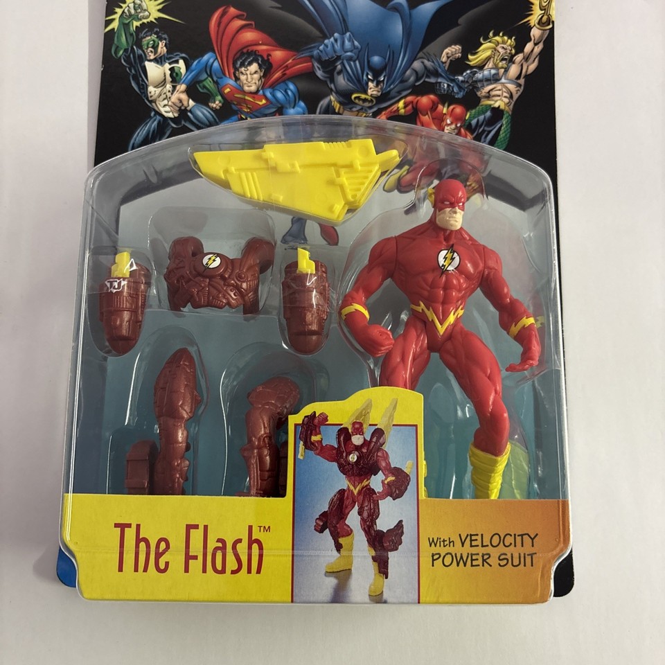 1997 Total Justice THE FLASH Velocity Power Suit Figure Kenner Sealed ...