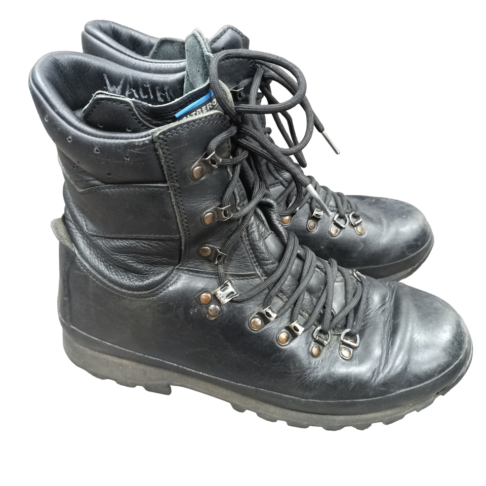ALTBERG Defender Black Leather Army Combat Boots GORETEX High Liability ...