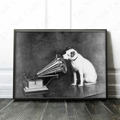 Nipper the Dog Listening to a Phonograph 1898 Dog Animal Wall Art ...