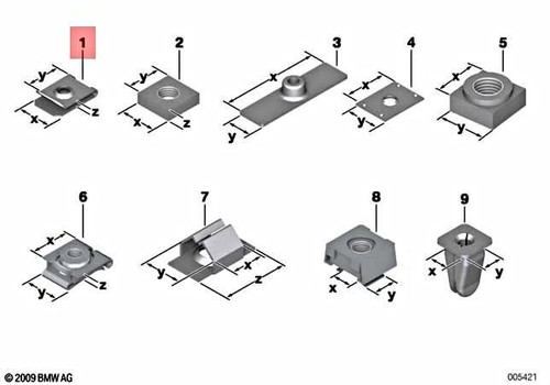 Genuine BMW Upper Quarter Trim Nut OEM 46637651465 | eBay