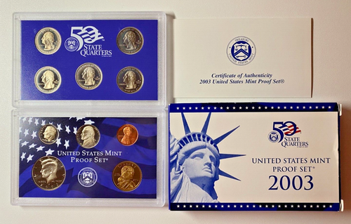 2003-S U.S. Mint Proof Set w/ Box & COA - 10 Coins | eBay