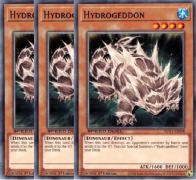 Yugioh - Hydrogeddon x 3 - 1st Edition - NM - Free Holographic Card | eBay
