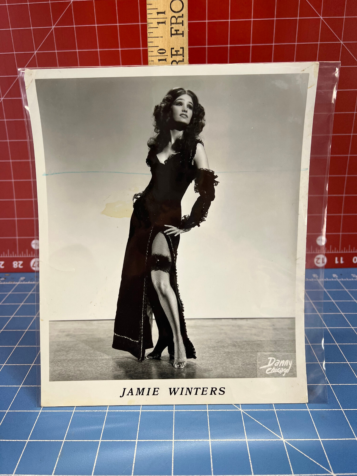 BURLESQUE Traveling DANCER Vtg Promo Photo JAMIE WINTERS black dress | eBay