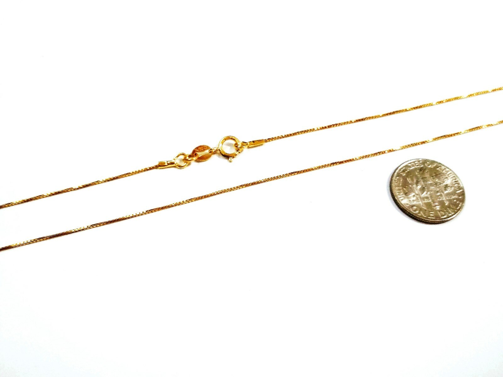 10 pieces 14kt GOLD FILLED BOX 012 Chain NECKLACES 20" 50cm. Genuine ...