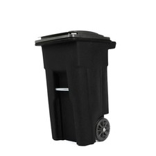 Blue Hawk 32-gallon Black Plastic Outdoor Trash Can With Lid for sale ...