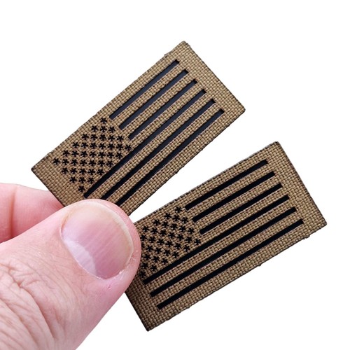 Set of 2 Mini America Flags coyote tan lasercut morale tactical patches | eBay.de