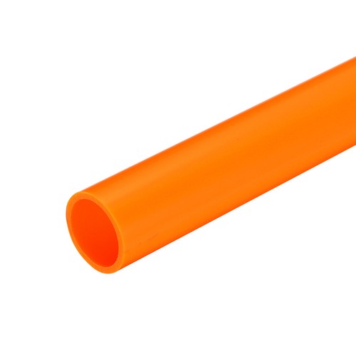 PVC Rigid Round Pipe 21mm ID 25mm OD 20cm 8" Length Orange High Impact ...