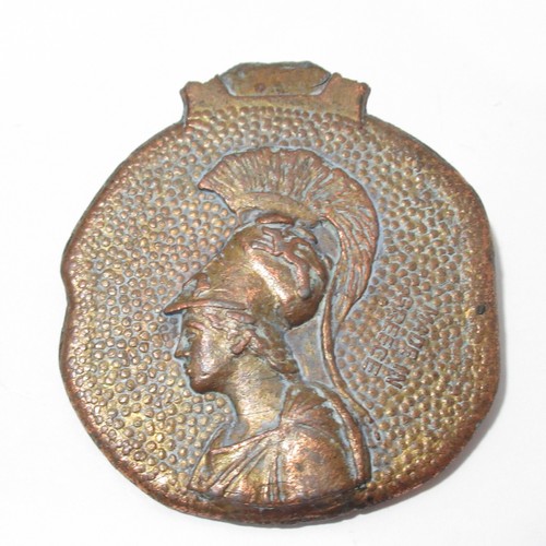 Heavy Copper Brooch Pin Medallion Greece Parthenon Warrior | eBay