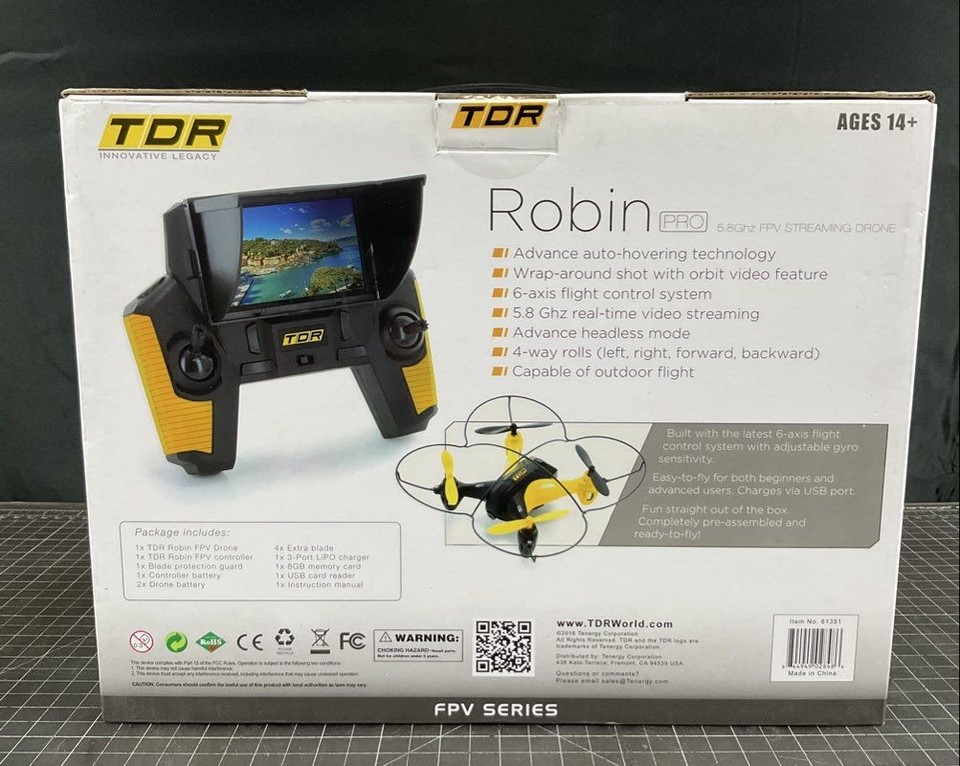TDR Robin Pro WiFi FPV Streaming Red Drone - SEALED | eBay