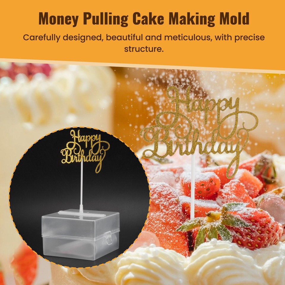 Cake Money Box Set, Money Pulling Cake Making Mold,Cake ATM Money Box ...