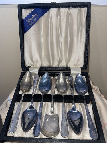 William Adams SHEFFIELD ENGLAND Grapefruit Spoon Set Silver Plate EPNS ...