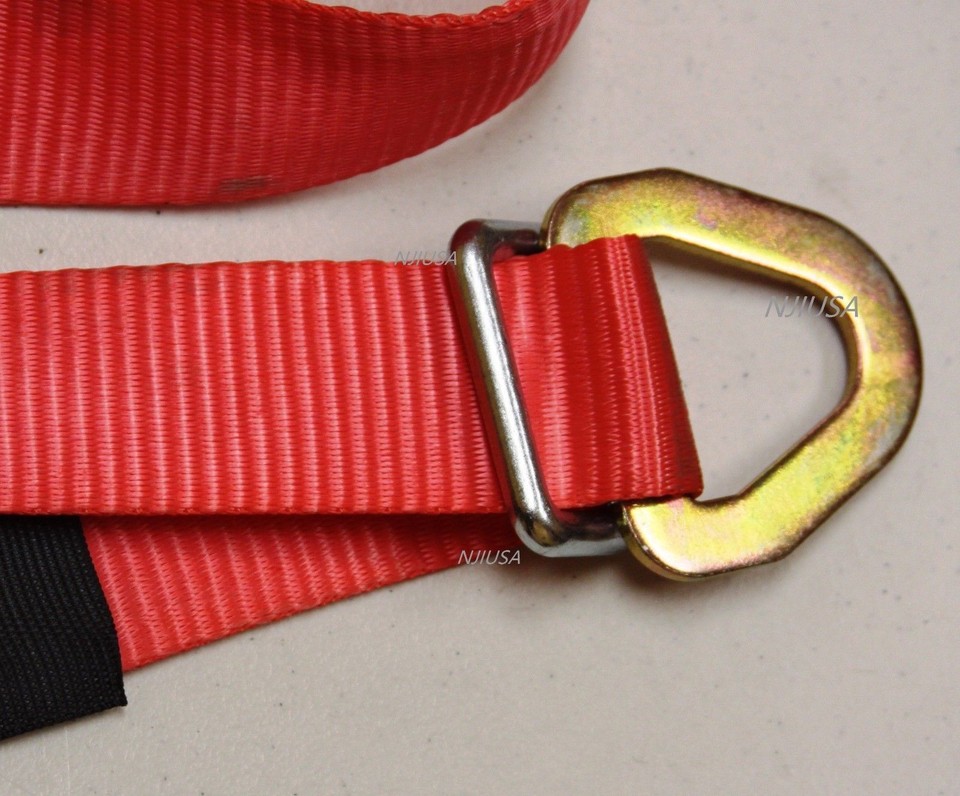 Axle Straps Car Hauler Trailer Auto Tie Down Ratchet Strap Tow Red NEW ...