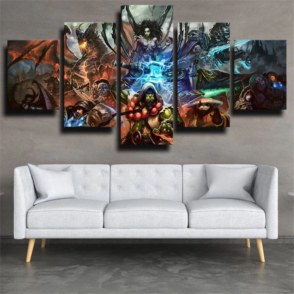 World of Warcraft Mists of Pandaria Legendary Gaming 5 Piece Canvas ...