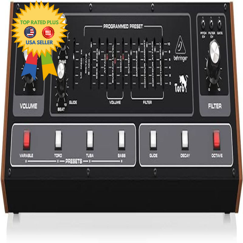 Behringer TORO Classic Analog Bass Synthesizer with 2 VCOs, Ladder ...