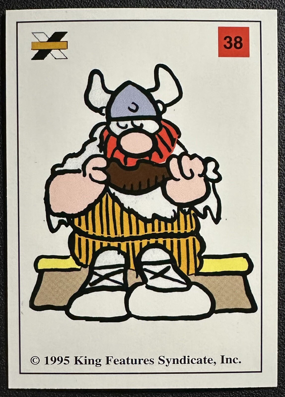 1995 HAGAR THE HORRIBLE #38 HAGAR Eating Comic Strip card Authentix | eBay