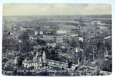 Vintage Postcard RPPC - Dubuque Iowa Aerial View From Fourth St ...