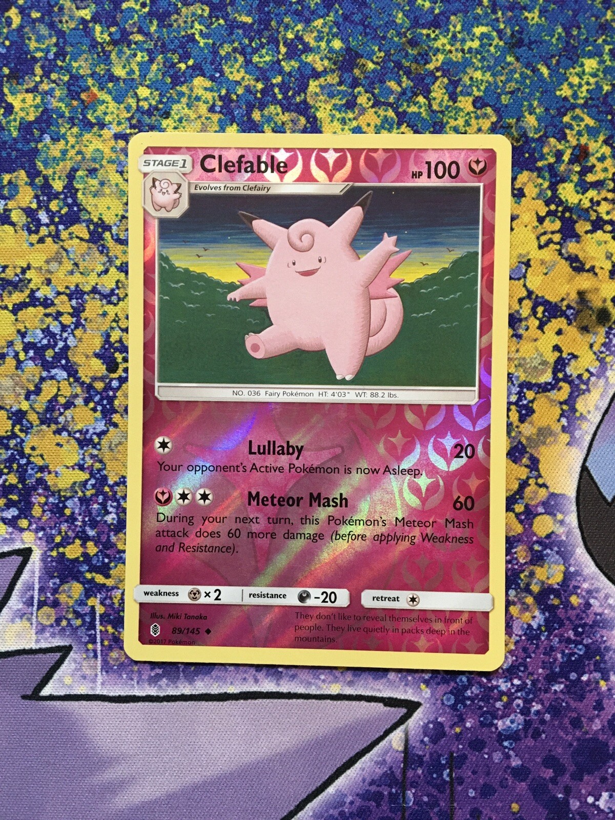 Pokémon TCG - Clefable - Sun & Moon Guardians Rising 89/145 - Reverse ...