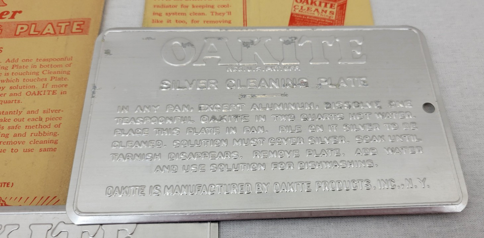 Oakite Silver Cleaning Plates Vintage Advertising Set of 2 Kitchen ...