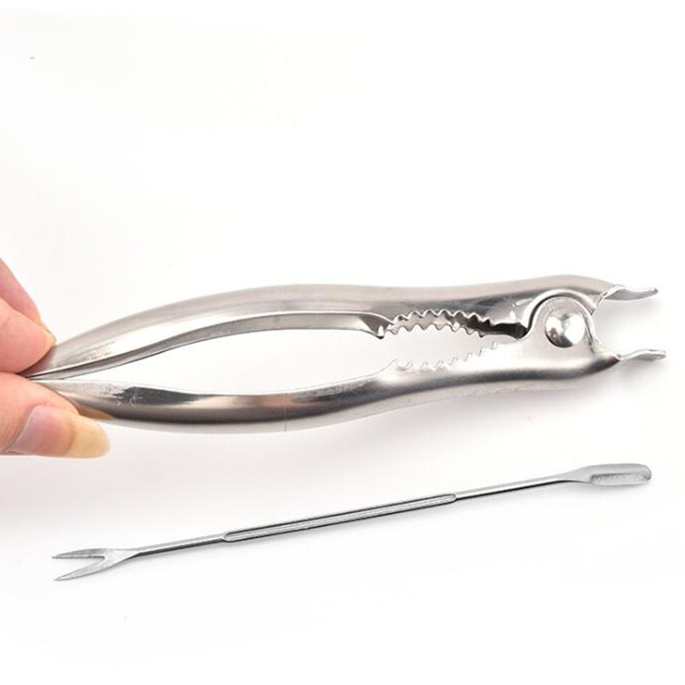 3pcs Clam Clamps Crab Opener Seafood Tools Set Nut Stainless Steel ...