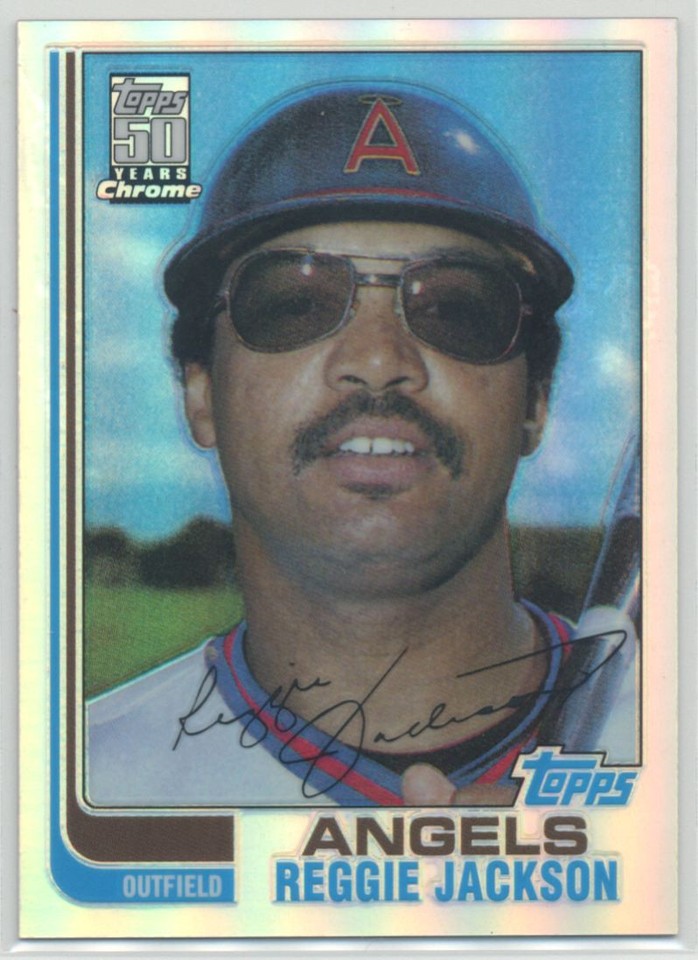 Reggie Jackson 2001 Topps Chrome Traded Retrofractor 50 Years Reprint # ...