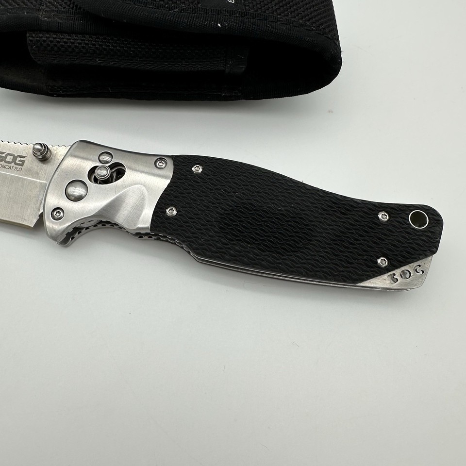 SOG TOMCAT 3.0 VG-10 1 BLADE ARC LOCK SOFT GRIP KNIFE “WIZARD ...