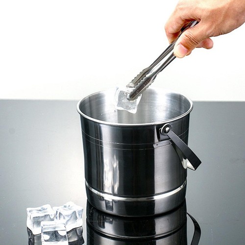 1L Stainless Steel Ice Bucket with Ice Clip Convenient | eBay Australia
