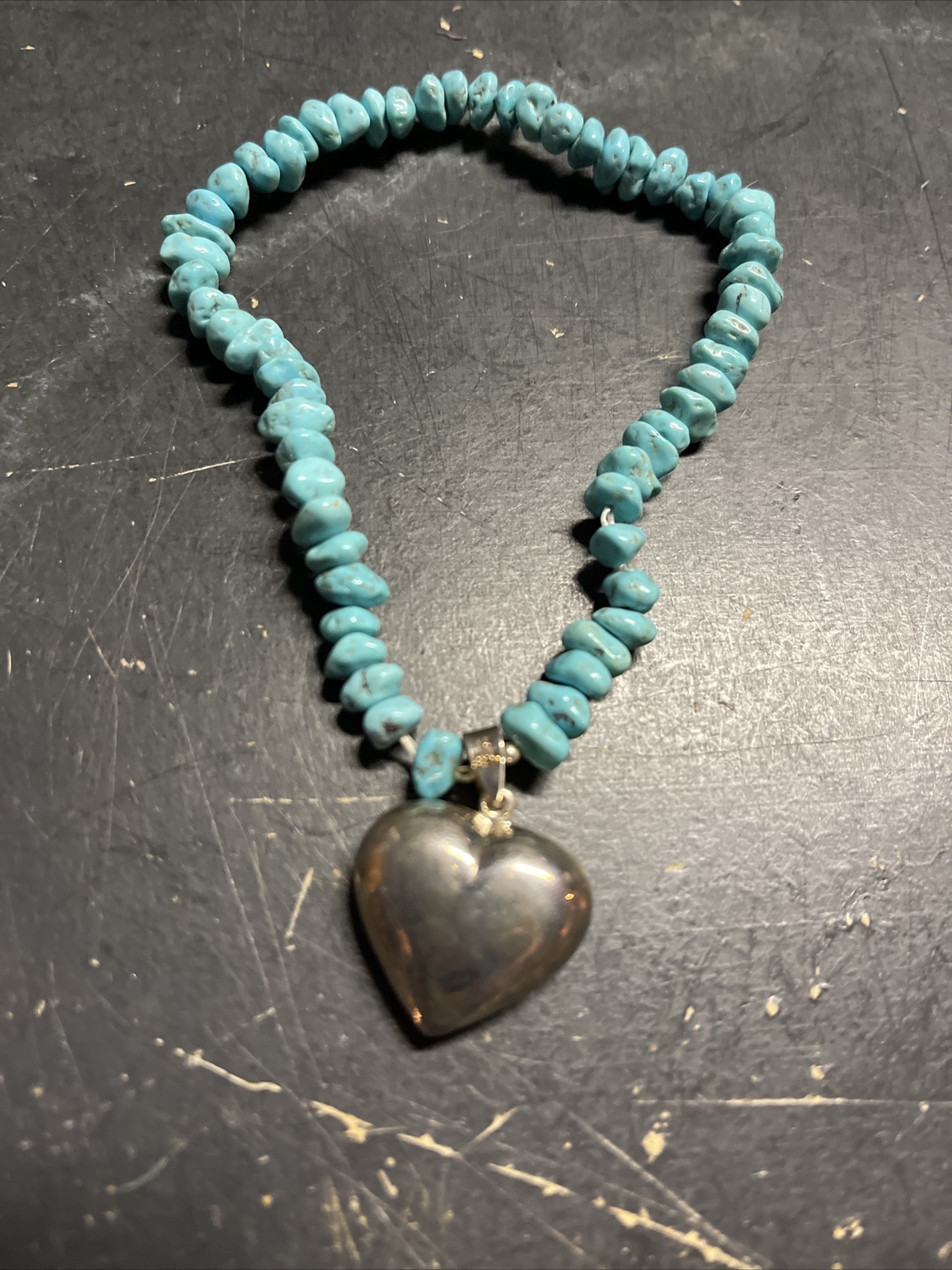 Taxco Mexico Turquoise Sterling Silver Hart Bracelet - Gem