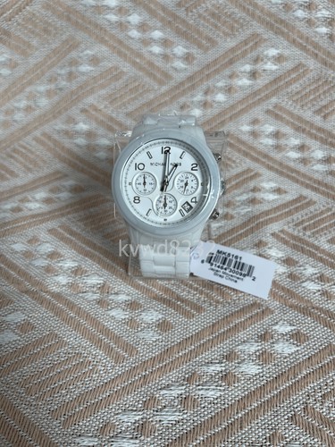 Michael Kors MK5161 Runway Ceramic White 38mm Case Chronograph Women's ...