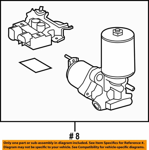 47070-48060 Toyota Pump assy, brake booster 4707048060, New Genuine OEM ...