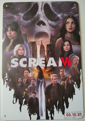 SCREAM VI (6) Tin Sign 8x12 Horror Slasher Wall Art Jenna Ortega ...
