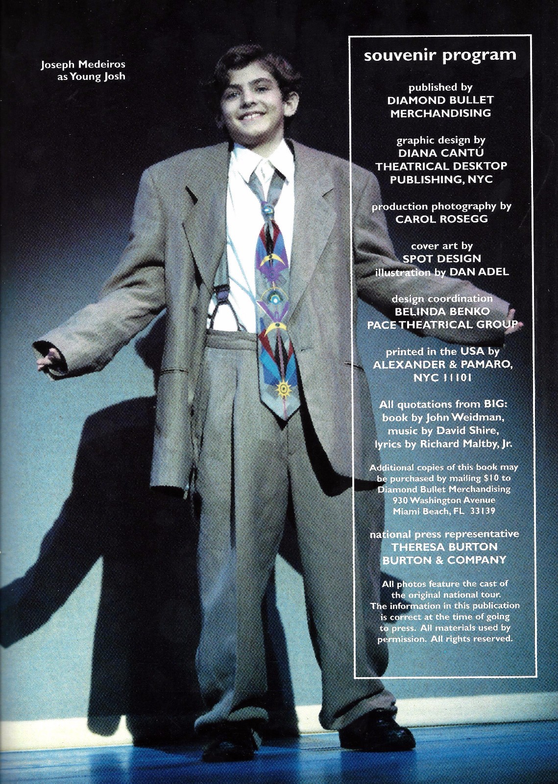 Maltby & Shire "BIG" (the Musical) Jacquelyn Piro / Ron Holgate 1997 ...