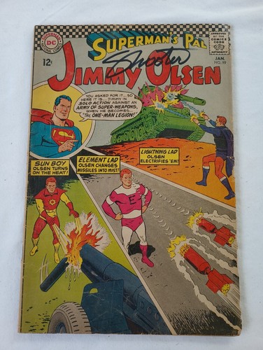 Superman's Pal Jimmy Olsen #99 (GVG) DC Comics 1967 signed Jim Shooter ...