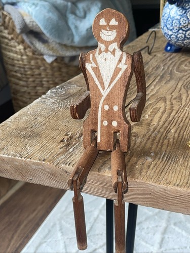 Antique Wooden Handmade Dancing Stick Man Puppet Folk Art | eBay
