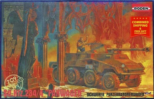 Roden 709 SD.KFZ.234/4 PAK-40 75m Pakwagen heavy intelligence car WWII ...