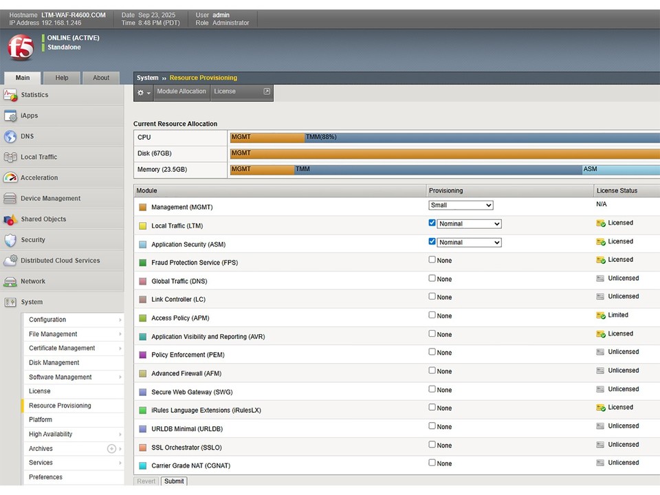 F5-BIG-LTM-R4600 BIG-IP r4600 w/LTM, AWF License, 64 GB Memory, M.2 SSD ...